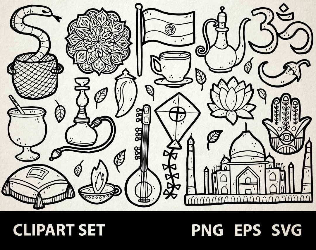 India / Digital Clip Art Graphics / SVG, PNG, EPS / Taj Mahal ...