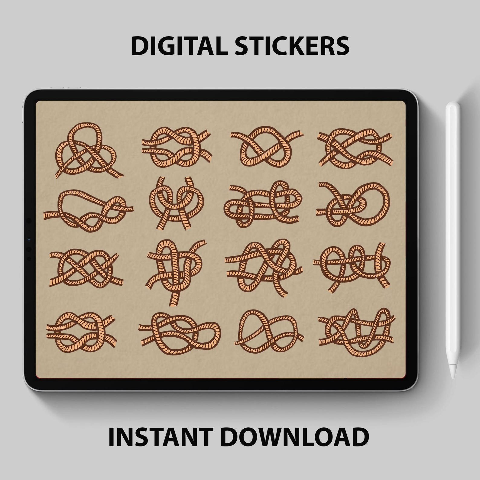 Nautical Knot Digital Stickers – Rope Knots, Maritime Designs, and More ...
