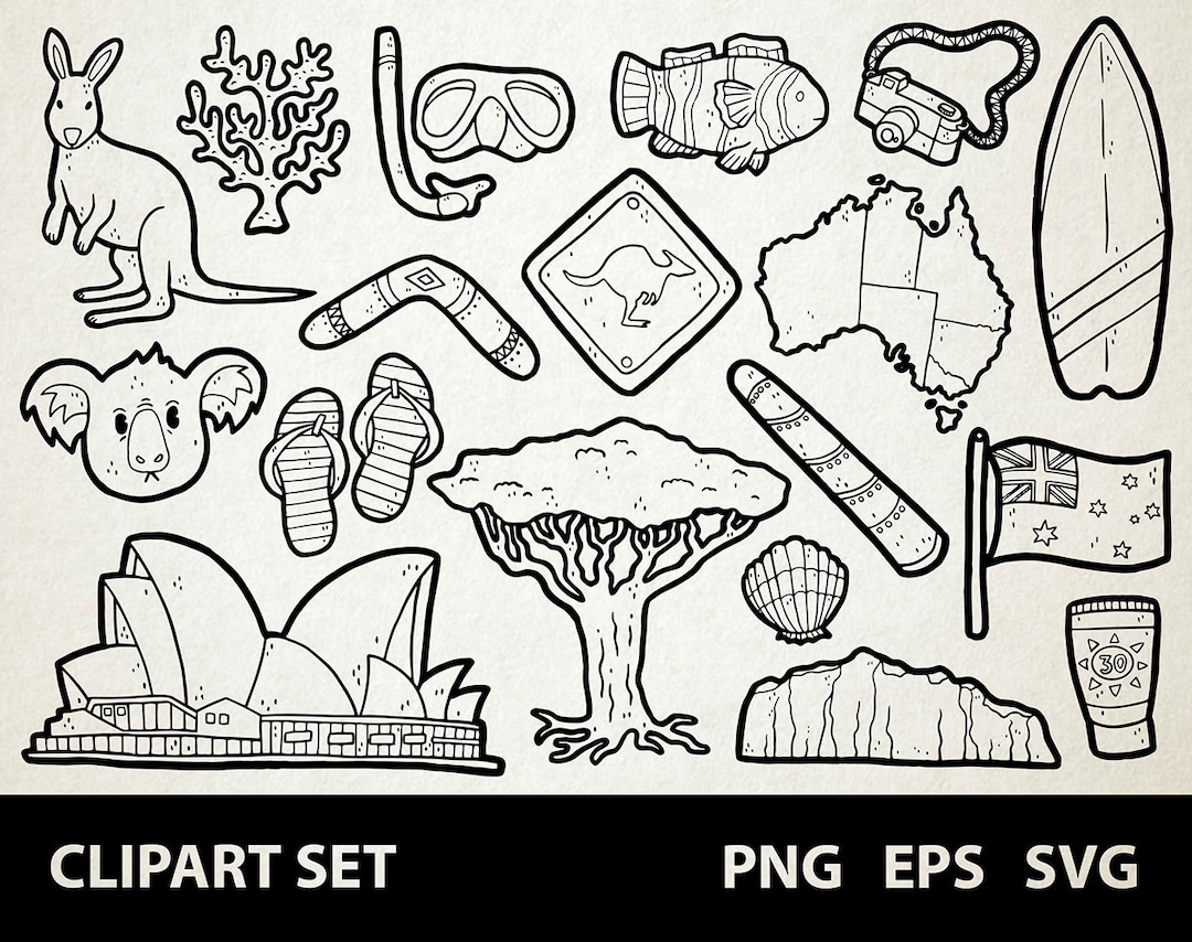 Australia / Digital Clip Art Graphics / SVG, PNG, EPS / Sydney ...