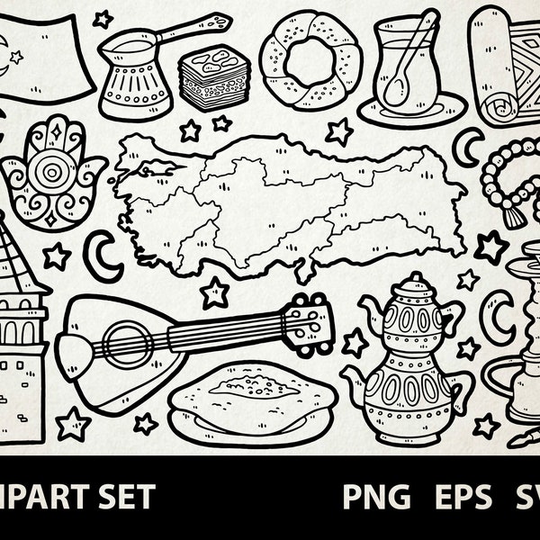 Turkey Line Art Svg - Etsy