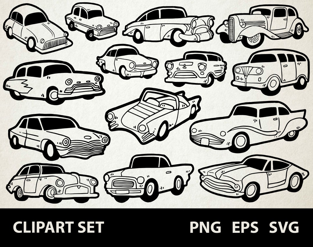Cars / Digital Clip Art Graphics / SVG, PNG, EPS / Classic Car ...