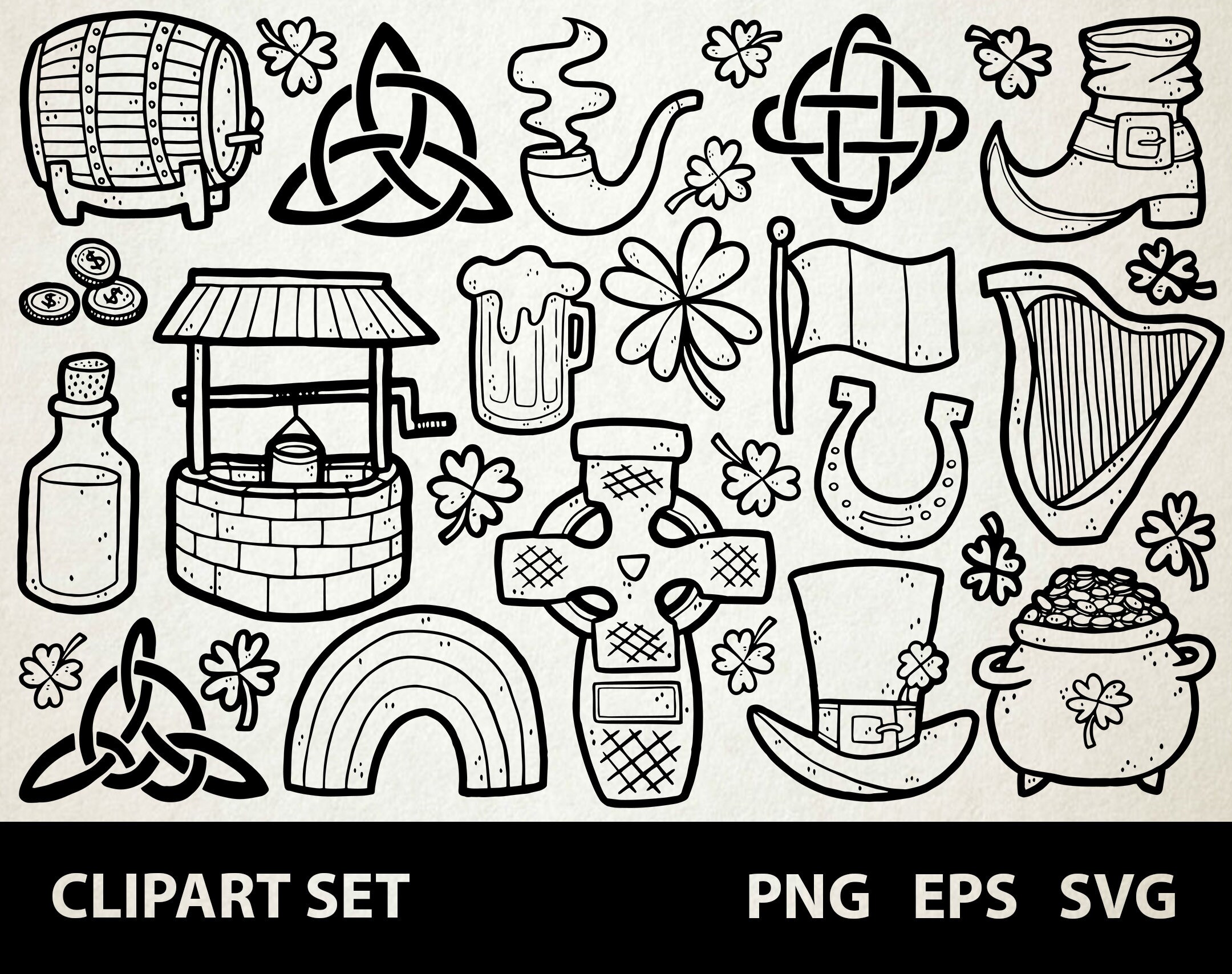 Ireland / Digital Clip Art Graphics / SVG, PNG, EPS / Europe, Dublin ...