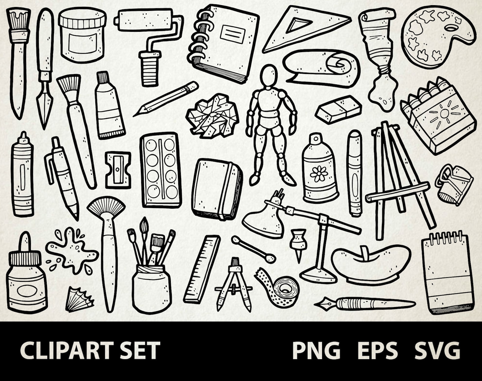 Art / Digital Clip Art Graphics / SVG, PNG, EPS / Creativity, Brushes ...