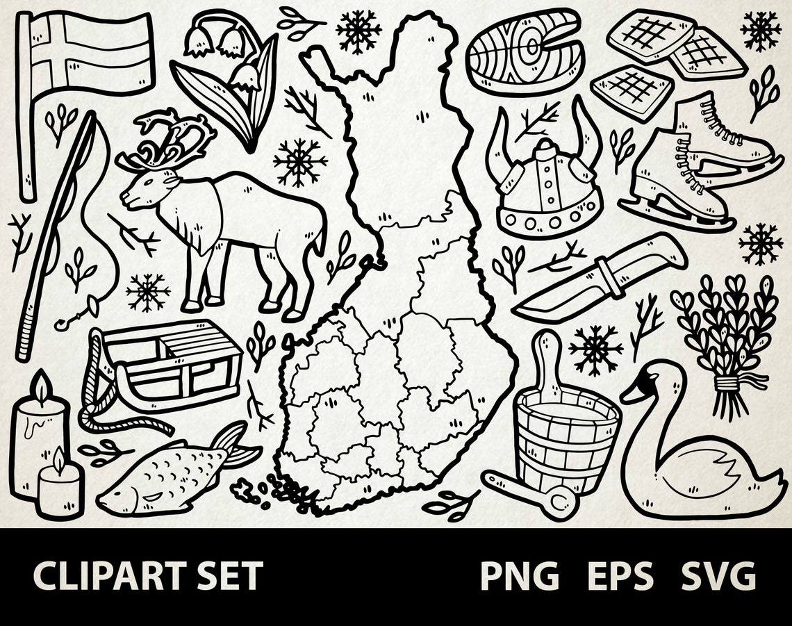 Finland / Digital Clip Art Graphics / SVG, PNG, EPS / Scandinavia ...