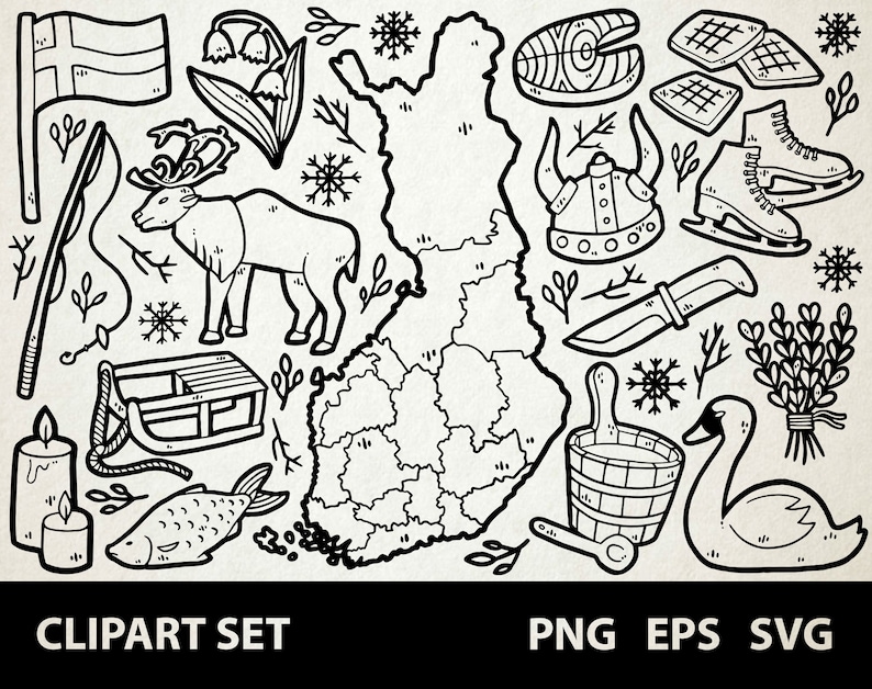 Finland / Digital Clip Art Graphics / SVG, PNG, EPS / Scandinavia ...