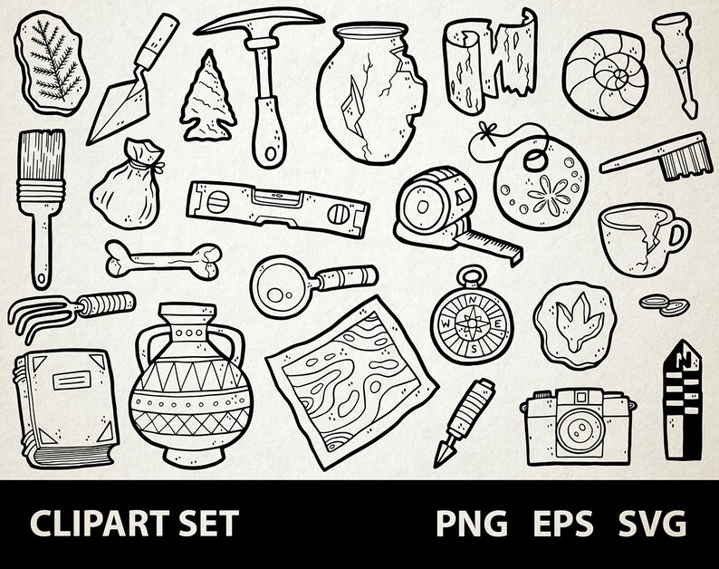 Archeology / Digital Clip Art Graphics / SVG, PNG, EPS / Archaeology ...