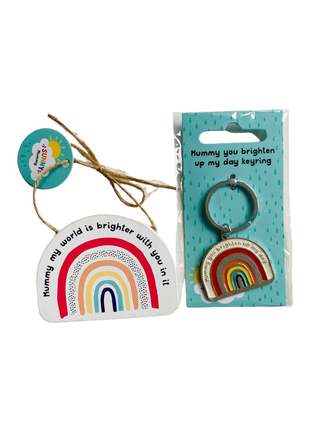 Rainbow Hanging Sign and Rainbow Keyring With Words, Bnwt, Gift ...
