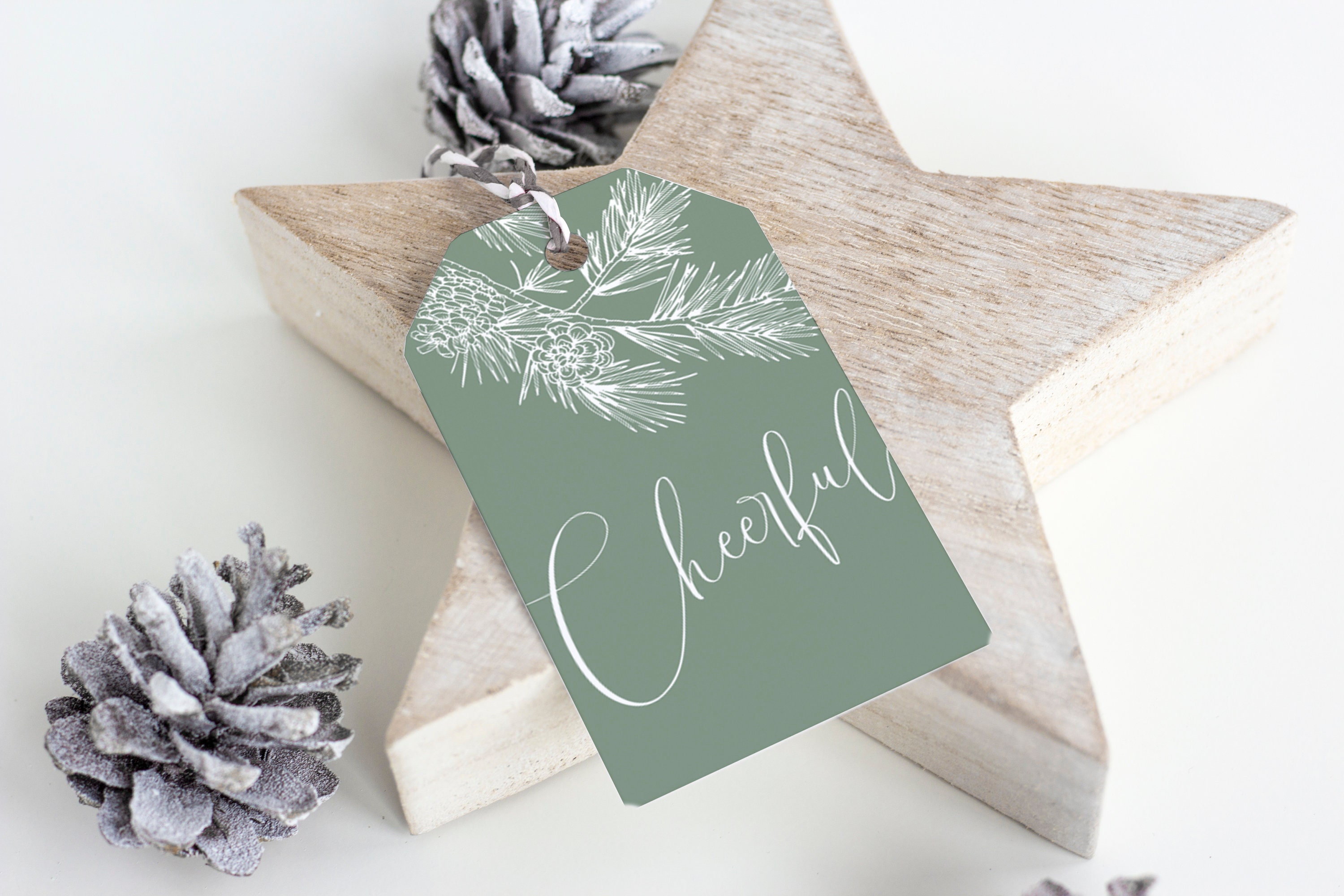 Printable Sage Green Christmas Gift Tags. Holiday Gift Tags. DIY Gift ...