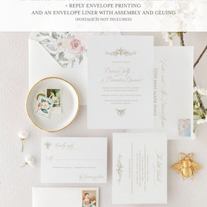 Regency Inspired Floral Wedding Invitation, Classic Wedding Invitation ...