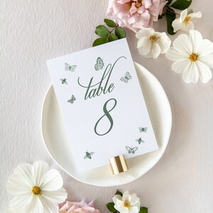 Butterfly Table Numbers for a Wedding. Simple and Elegant Wedding Table ...