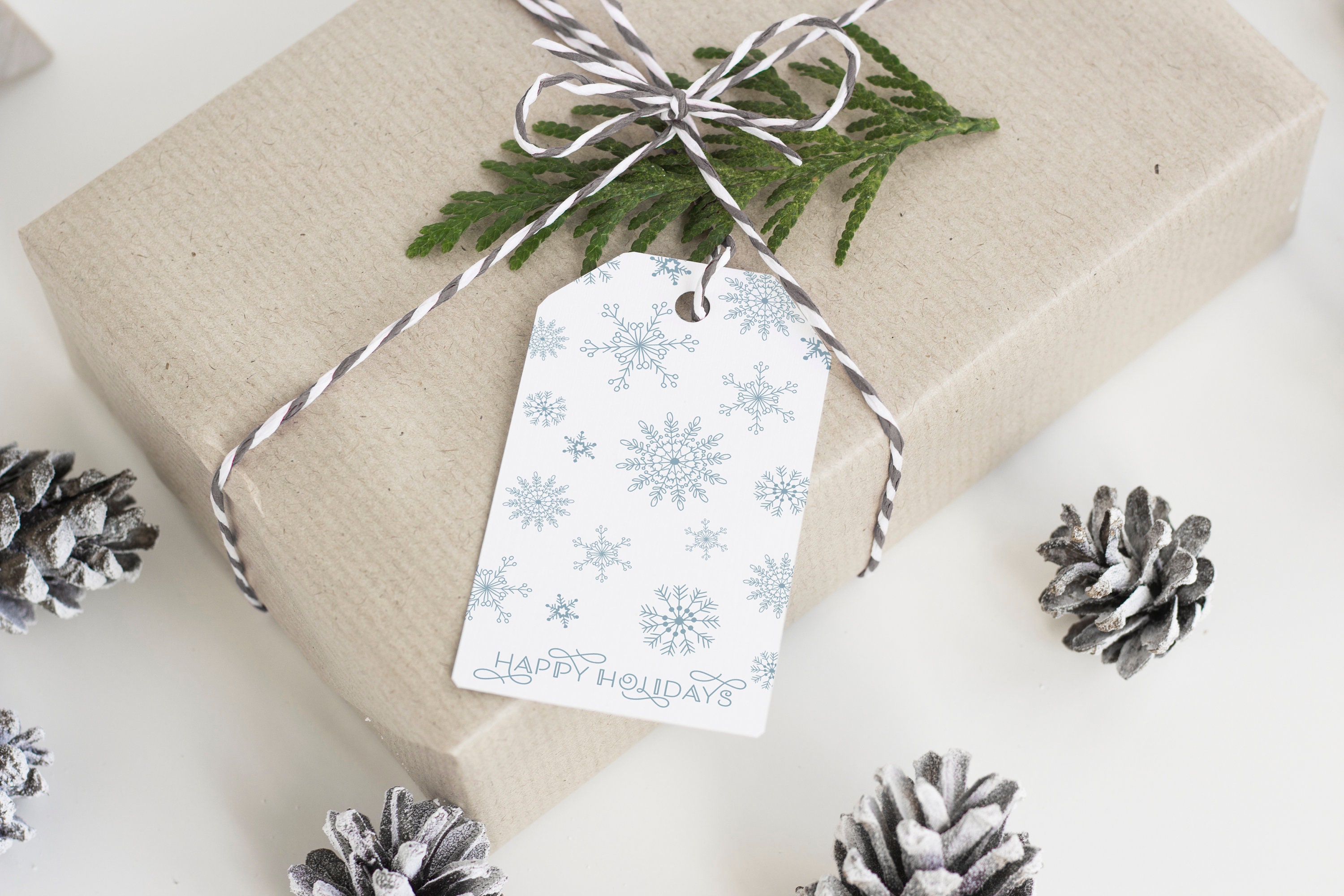 Printable Snowflake Christmas Gift Tags. Set of 8 DIY Holiday - Etsy