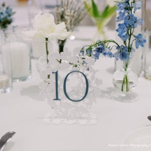 Floral Laser Cut Table Numbers - Acrylic Table Numbers - Wedding Table ...