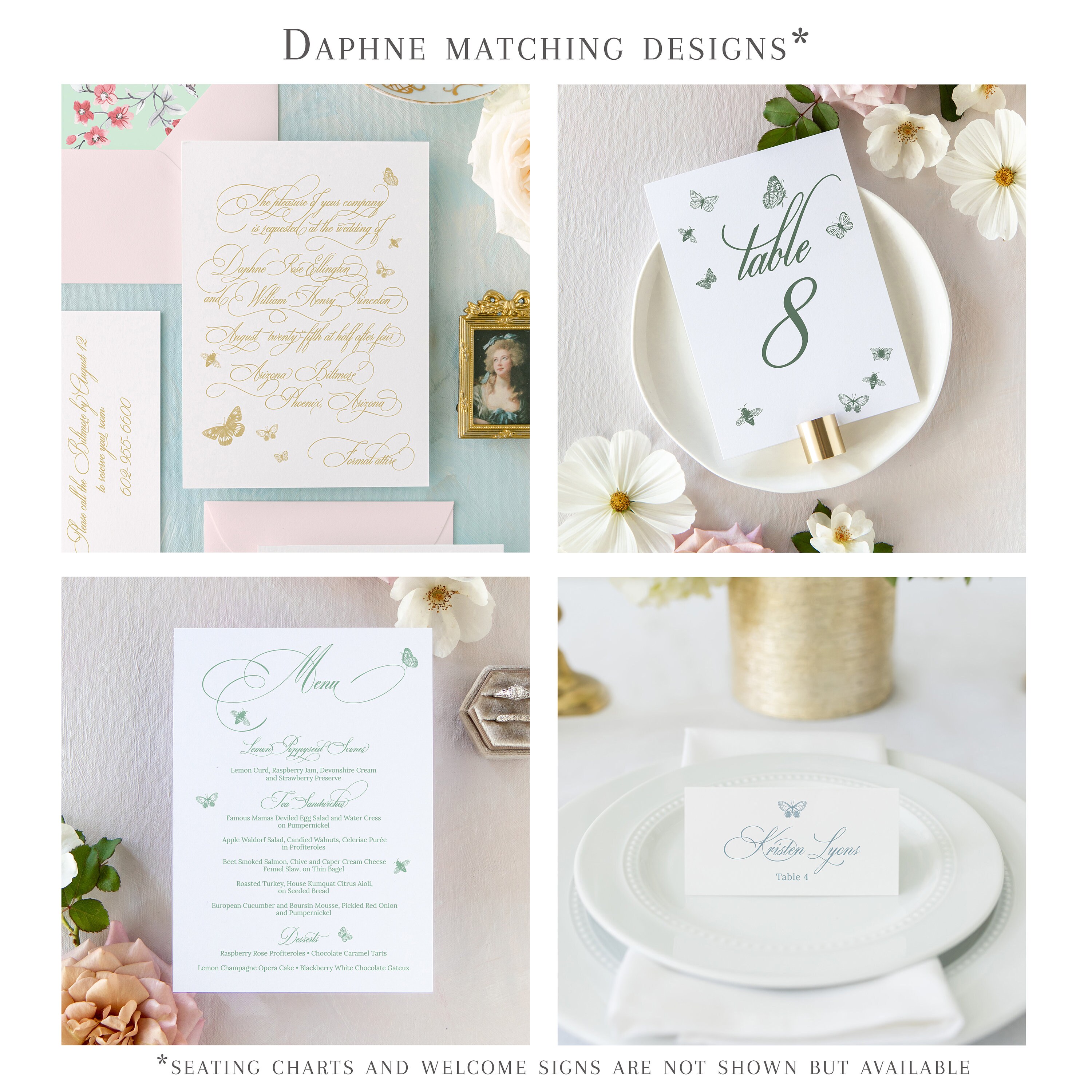 Butterfly Table Numbers for a Wedding. Simple and Elegant Wedding Table ...