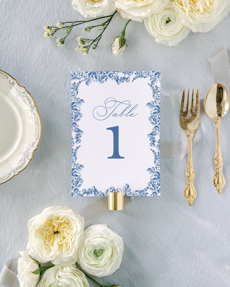 Wedding Table Numbers, Victorian Inspired. Elegant Floral Table Numbers ...