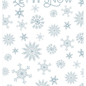 Set of 3 Printable Snowflakes Let It Snow Holiday Art Print. Printable ...
