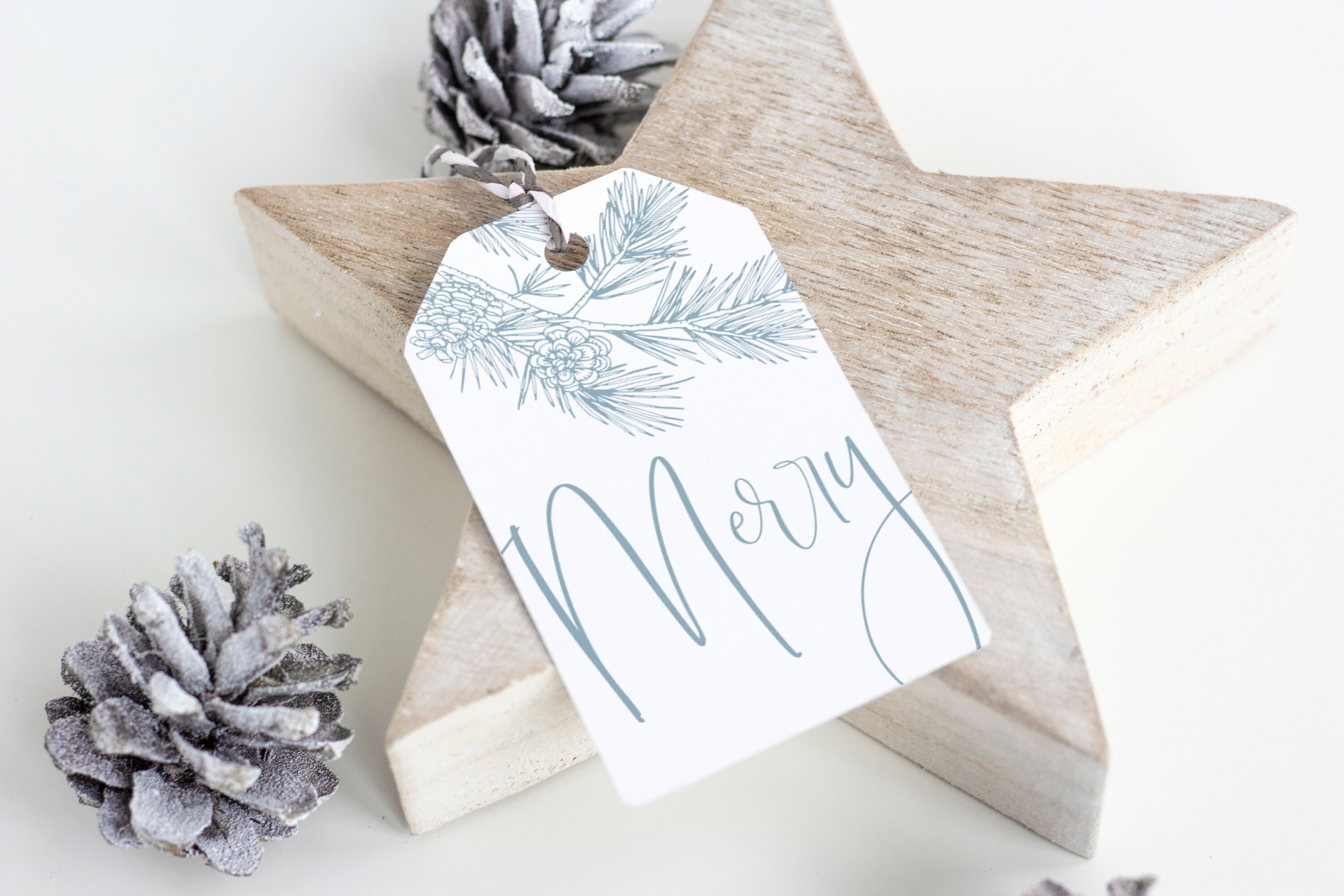 Printable Dusty Blue Christmas Gift Tags. Holiday Gift Tags. - Etsy UK