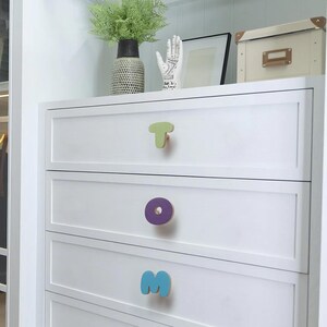 Wooden Letter Drawer Knobs, Drawer Knob for Dresser, Dresser Handles ...