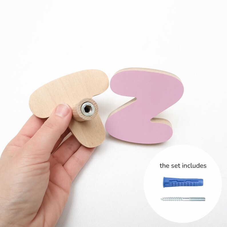 Wooden Letters Hooks for Wall : Alphabet ABC Kids Hooks, Function Kids ...