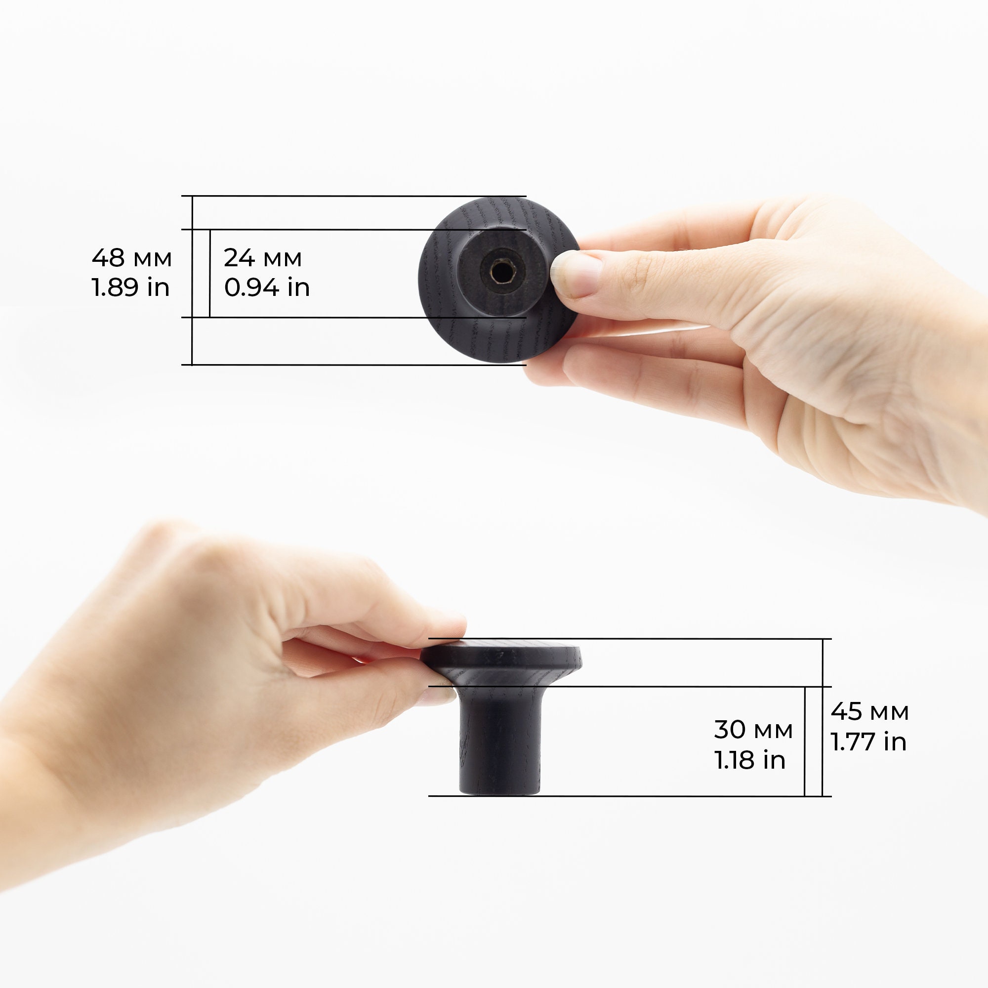 Round Wood Wall Hook Oak Wood Entryway Coat Hooks for Wall Set of ...