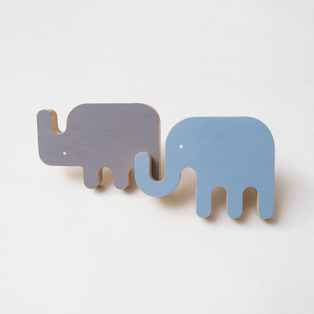 Wall Hook for Kids, Wooden Set Hooks for Wall, Animal Set Coat Hook ...