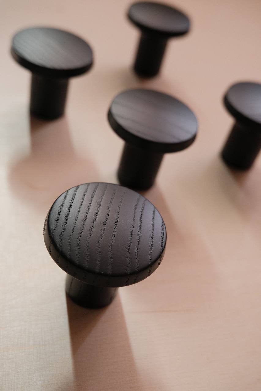 Round Wood Wall Hook Oak Wood Entryway Coat Hooks for Wall Set of ...