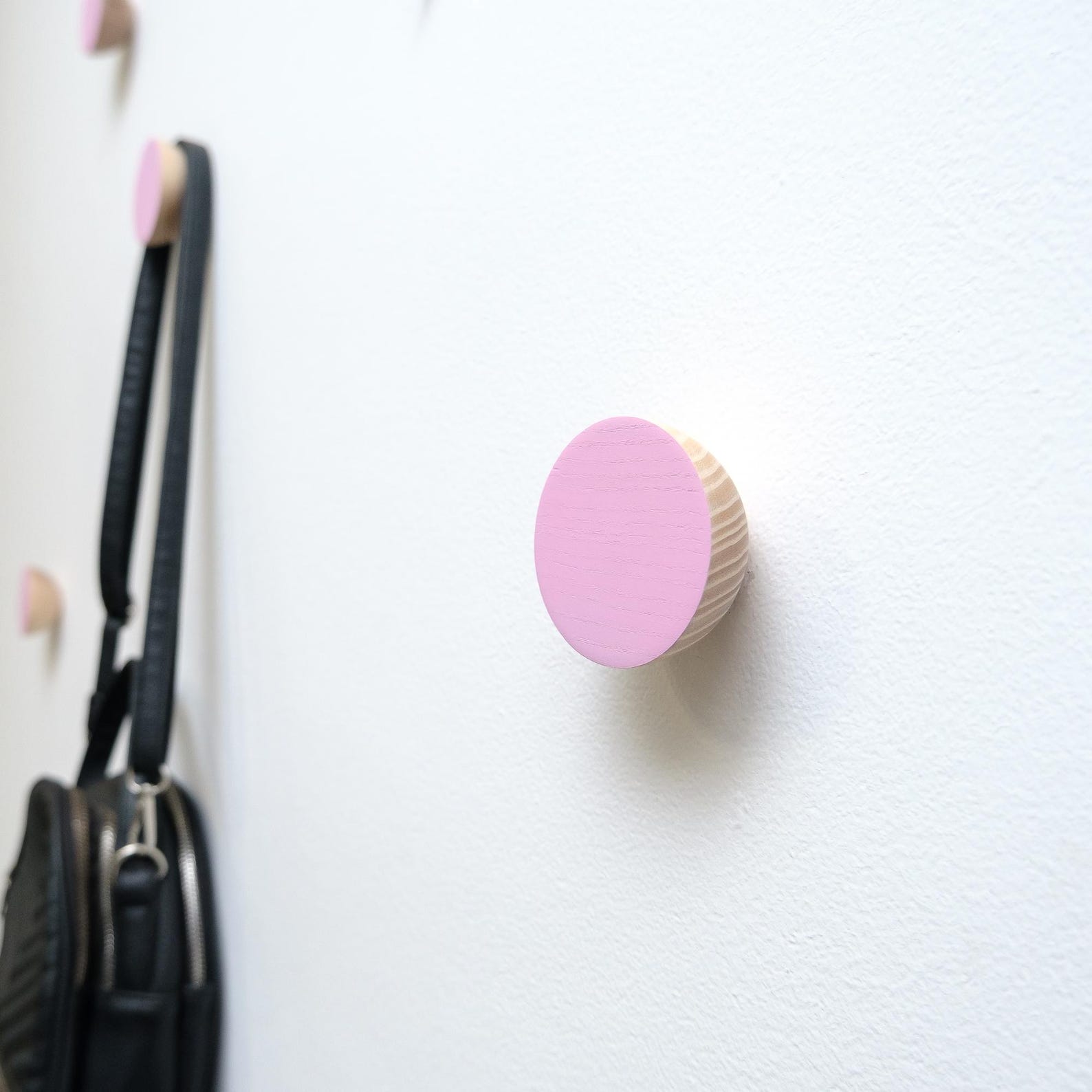 Colorful Wooden Wall Hooks – Round Drawer Hook, Entryway Hooks ...