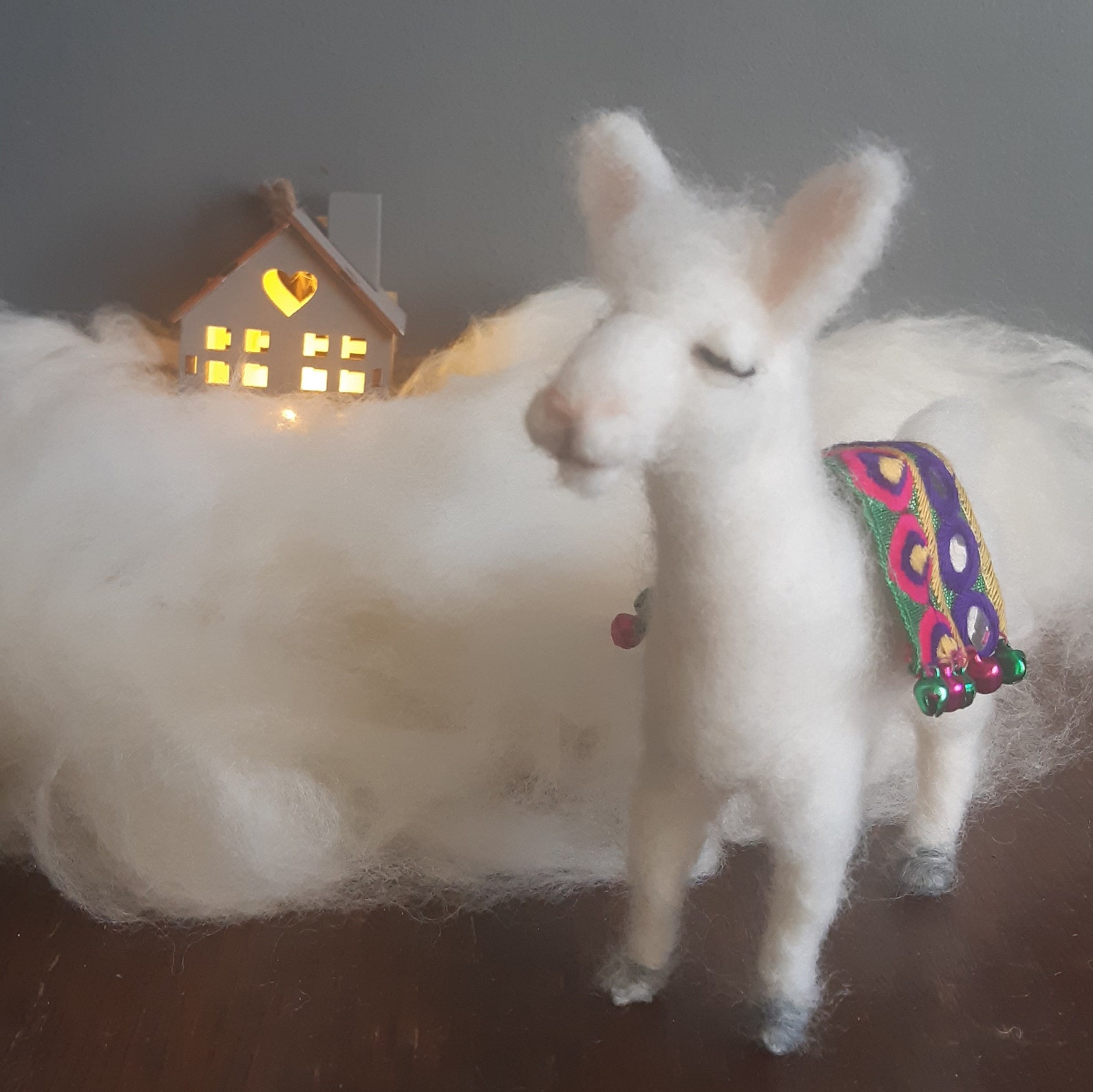 Needle Felted Llama, Llama, Ornament, Animal Figurine, Wool Sculpture ...