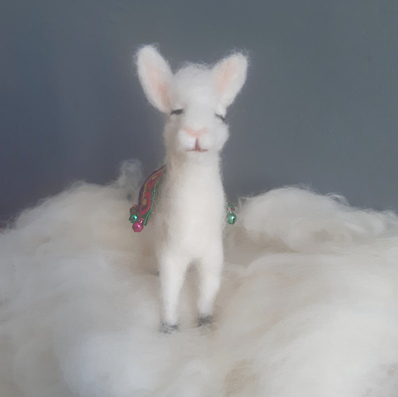 Needle Felted Llama, Llama, Ornament, Animal Figurine, Wool Sculpture ...