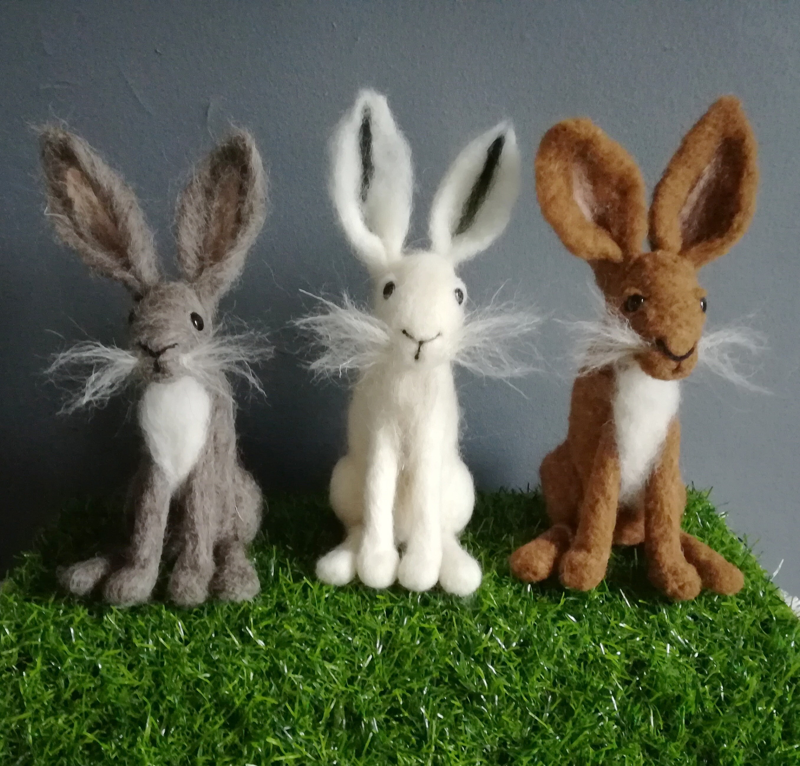 Needle Felted Hare, Easter Bunny, Mad March Hare, Felted Animals, Fibre ...