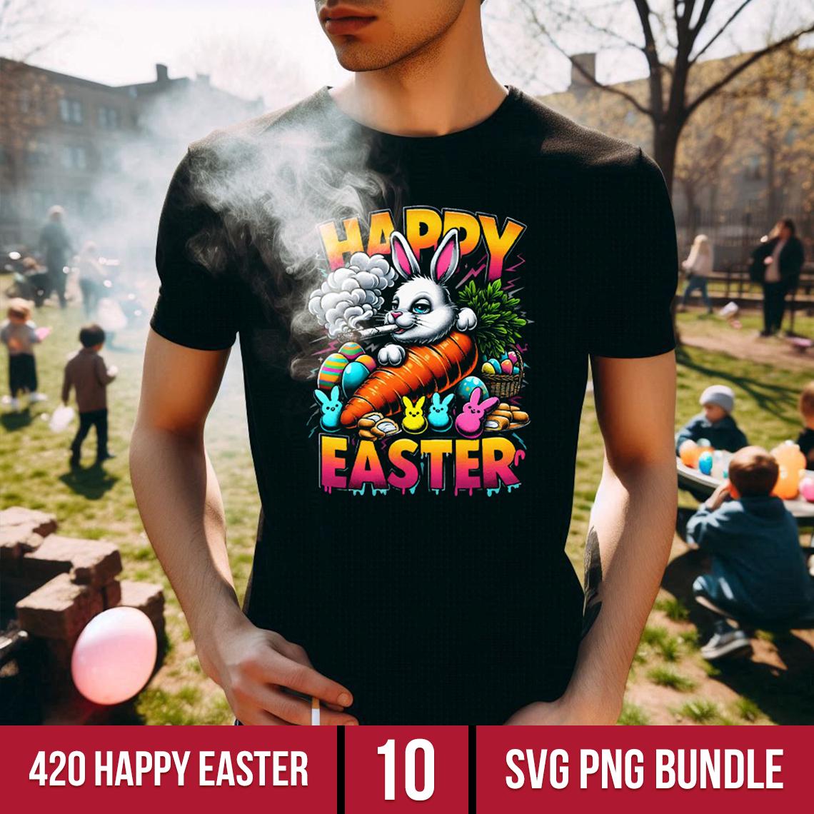 420 Happy Easter - PNG Bundle: DTF, Dtg, Halftone, Stoner Bunny Smoker ...