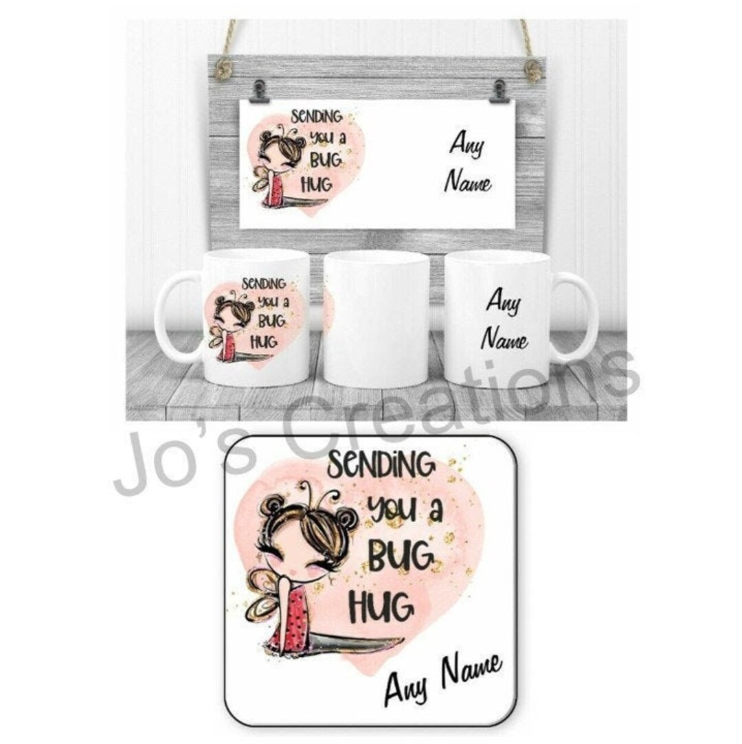 Personalised Sending a Bug Hug Together Hope Mug Cup Tea - Etsy