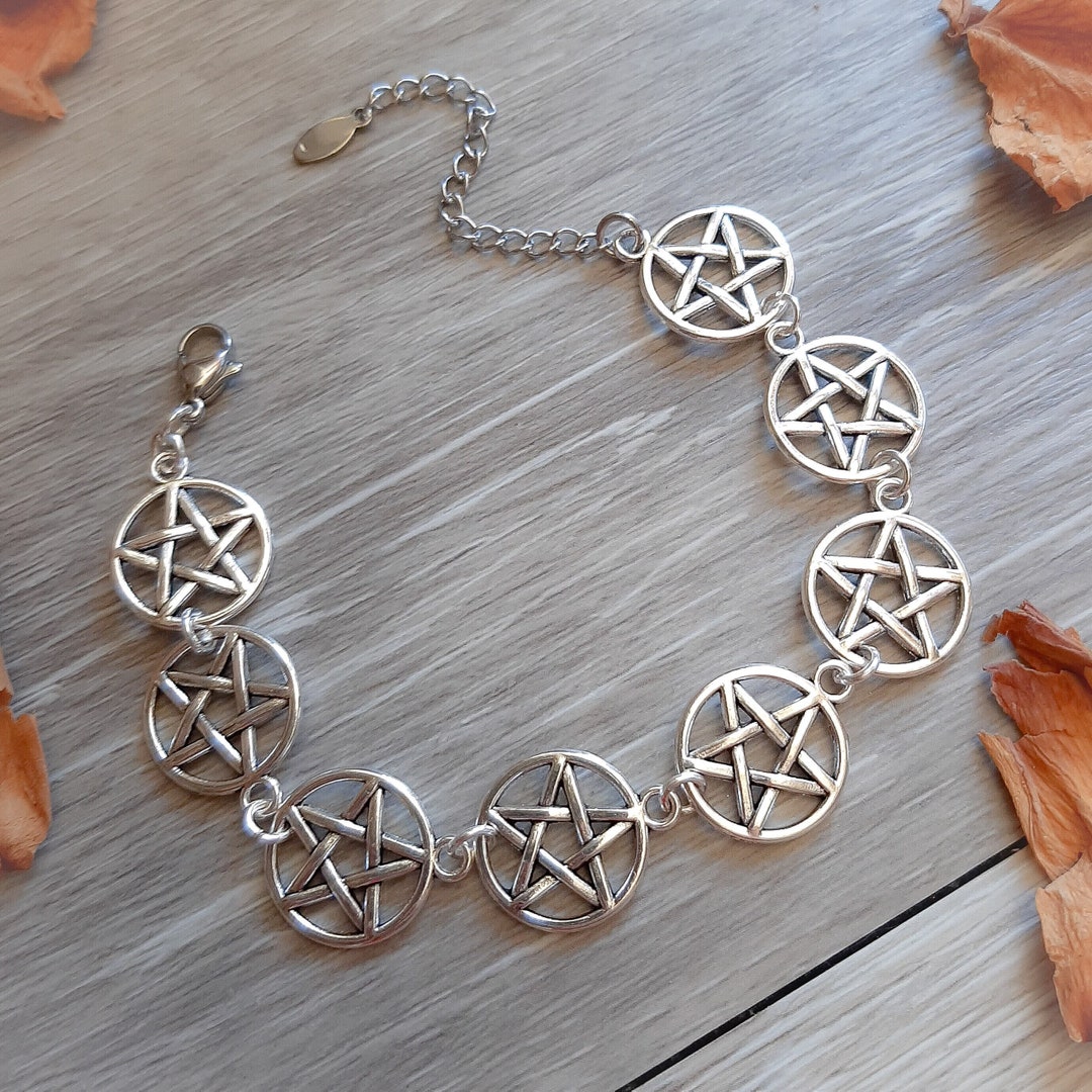Pentagram Bracelet, Wiccan Jewlery, Pagan Jewlery, Witch Jewelry - Etsy