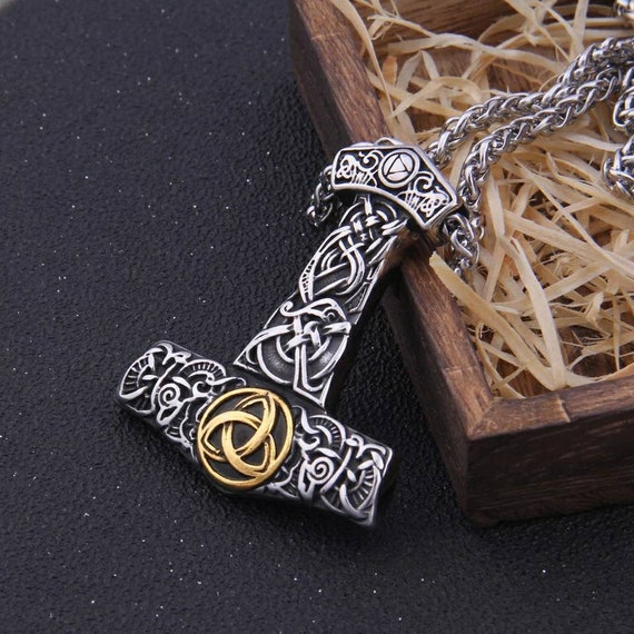 Thor Hammer Necklace Mjolnir Necklace Viking Pendant Viking | Etsy