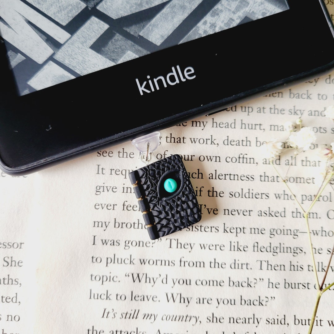Book of Spells Charm for Kindle, Witch Spellbook Phone Charm, Kindle ...