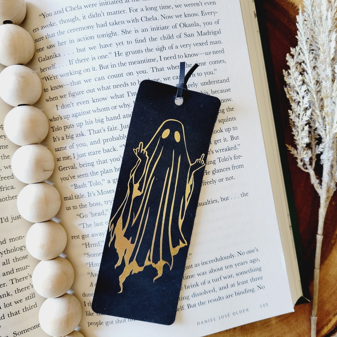 Bookmark With Ghost - Whimsigoth Bookmarks - Ghosts Bookmark - Middle ...