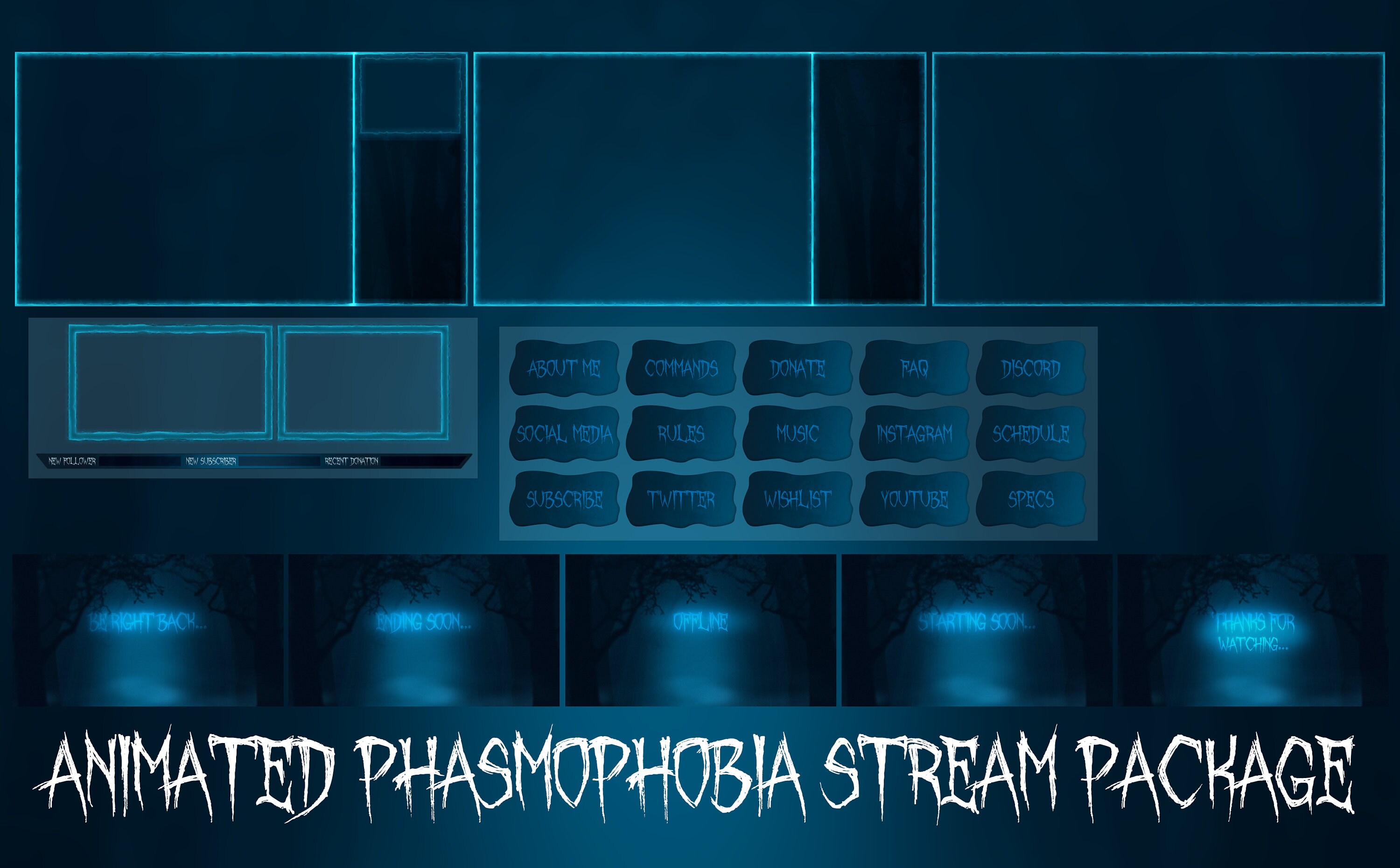 Animated Phasmophobia Stream Package - Etsy