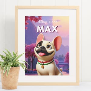 Custom Pixar Pet Poster, Cartoon Pet Portrait, Pixar-inspired ...