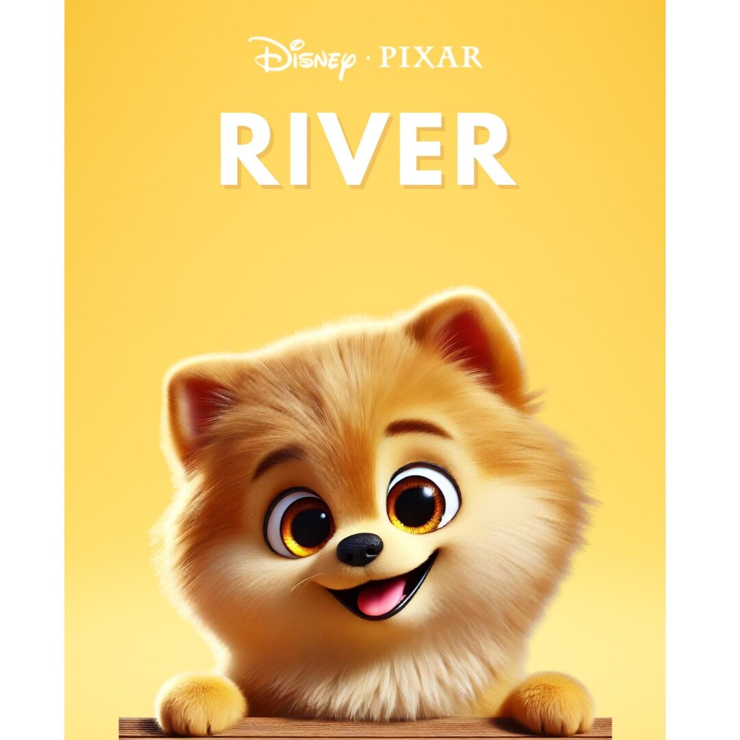 Custom Pixar Pet Poster, Cartoon Pet, Pixar-inspired Caricature ...