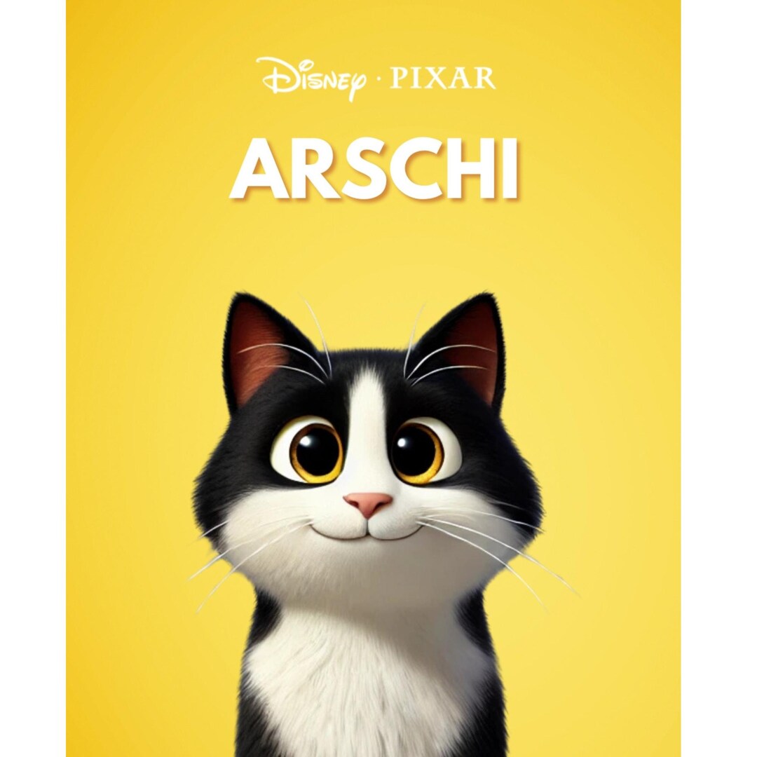 Custom Pixar Pet Poster, Cartoon Pet, Pixar-inspired Caricature ...
