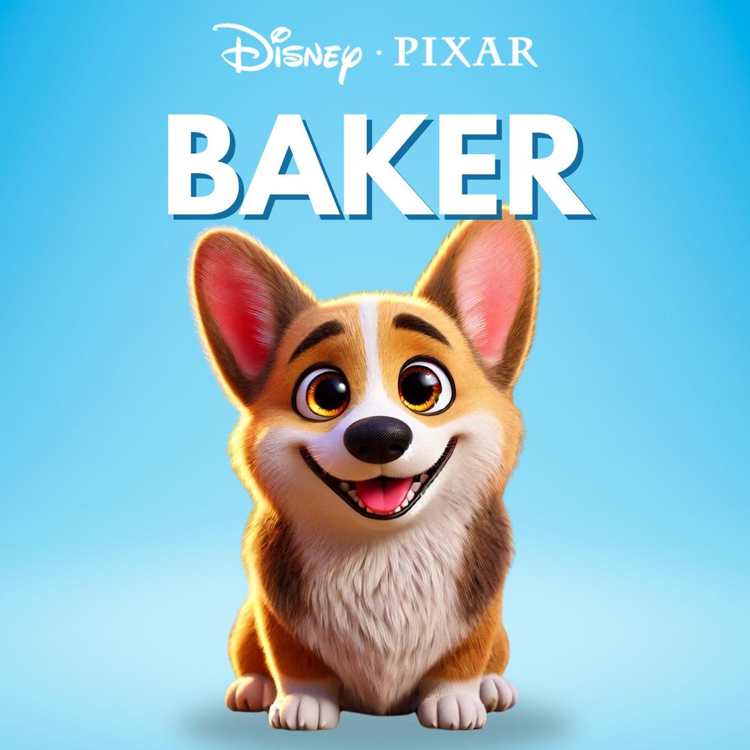 Pixar-inspired Custom Pet Poster Cartoon Caricature, Personalized ...