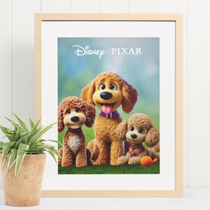 Custom Pixar Pet Poster, Cartoon Pet Portrait, Pixar-inspired ...