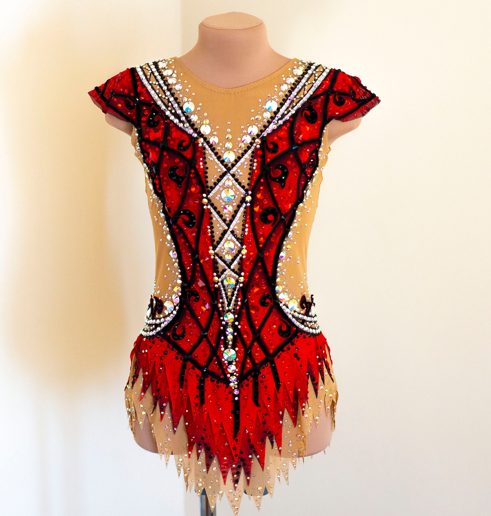 Rhythmic Gymnastics Leotard Red Lovely / RG Leotard Custom - Etsy