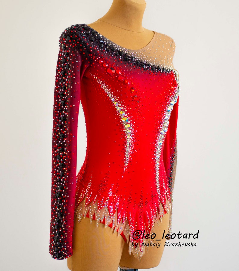 Rhythmic Gymnastics Leotard Red / RG Leotard Custom - Etsy