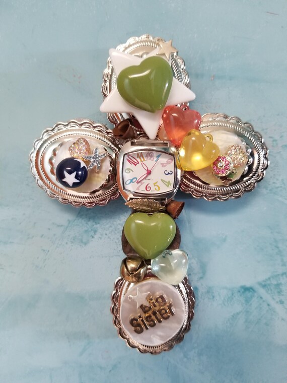Big Sister is a Unique Hand Decorated Wall Cross / Vintage - Etsy