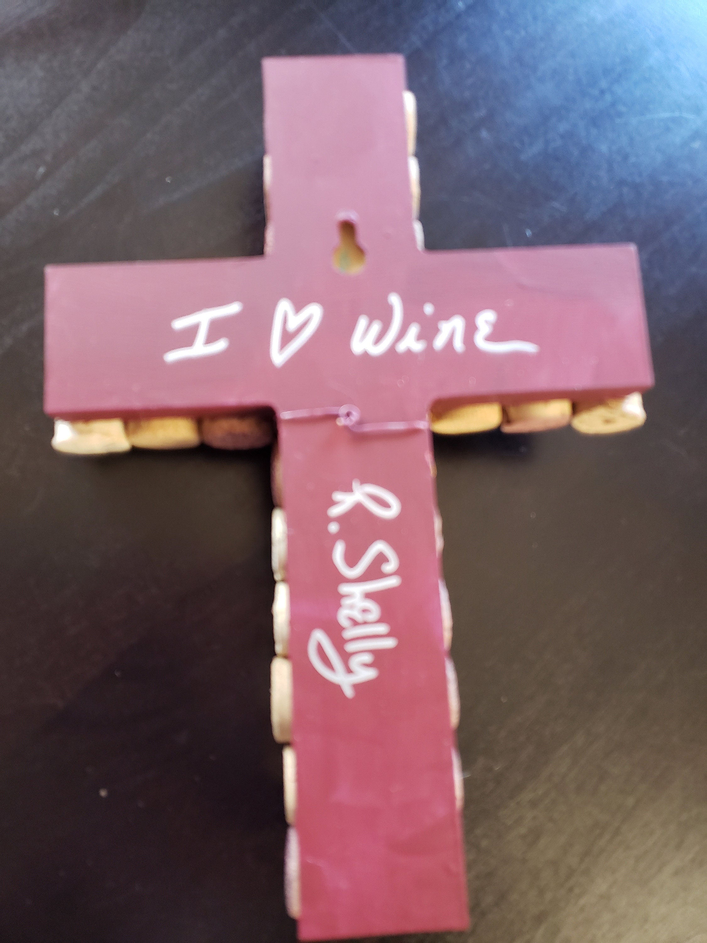 I Love Wine is a Unique Hand Decorated Wall Cross / Vintage Jewelry ...
