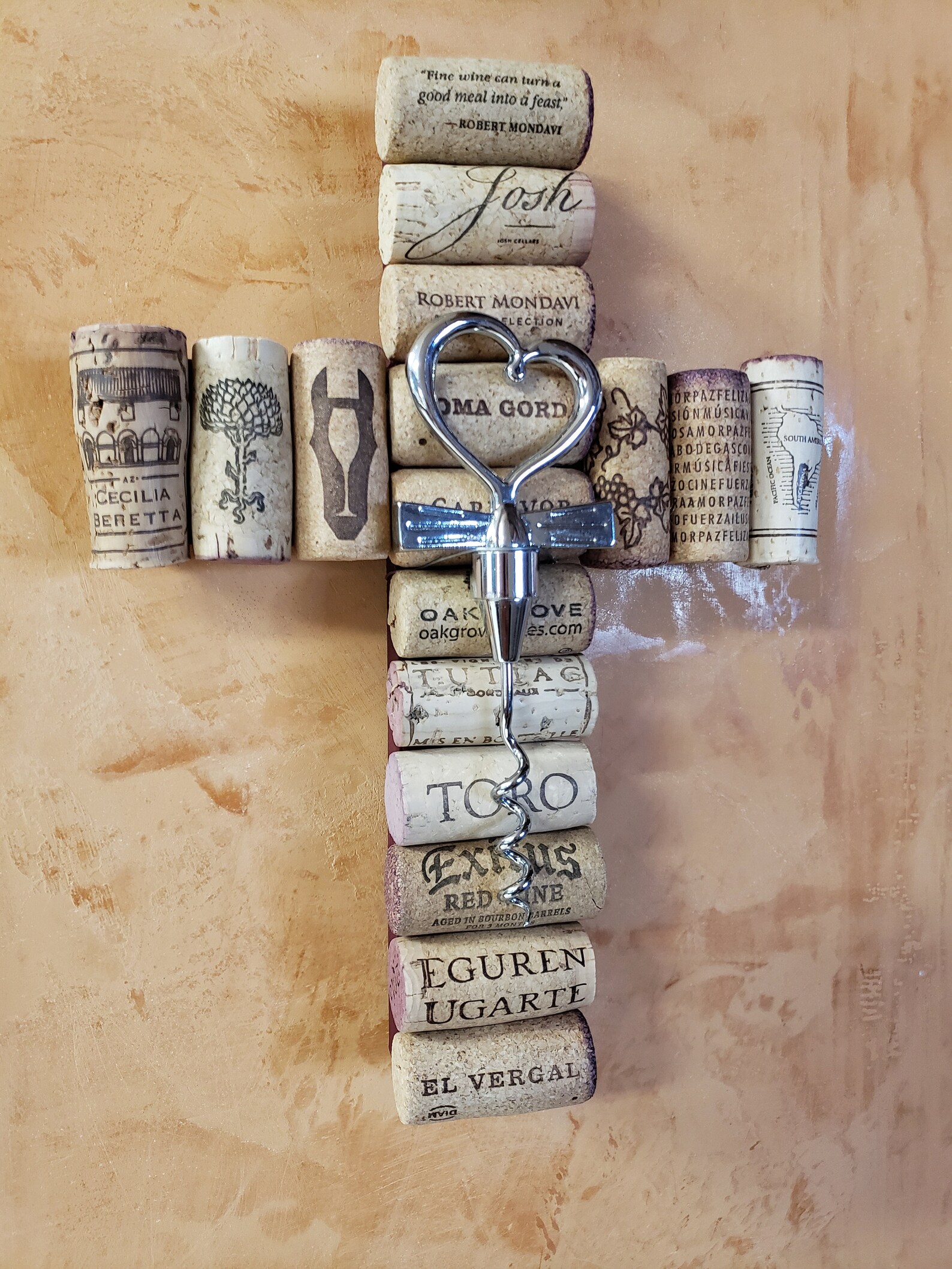 I Love Wine is a Unique Hand Decorated Wall Cross / Vintage Jewelry ...