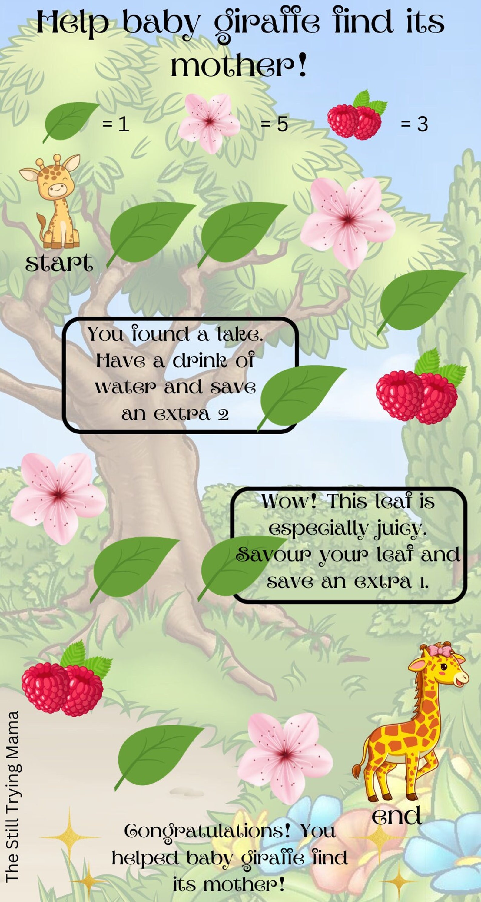 Baby Giraffe Savings Challenge | Boardgame | Digital Download | A6 Cash ...