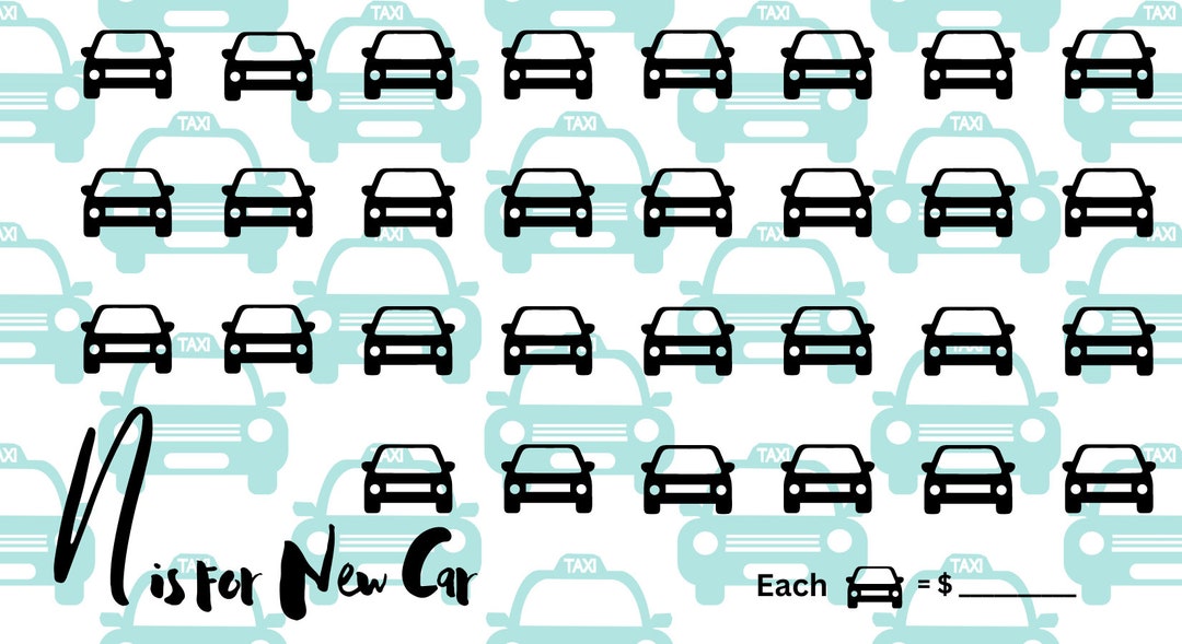 New Car Savings Challenge for A6 Cash Envelopes | Printable | A6 Budget ...