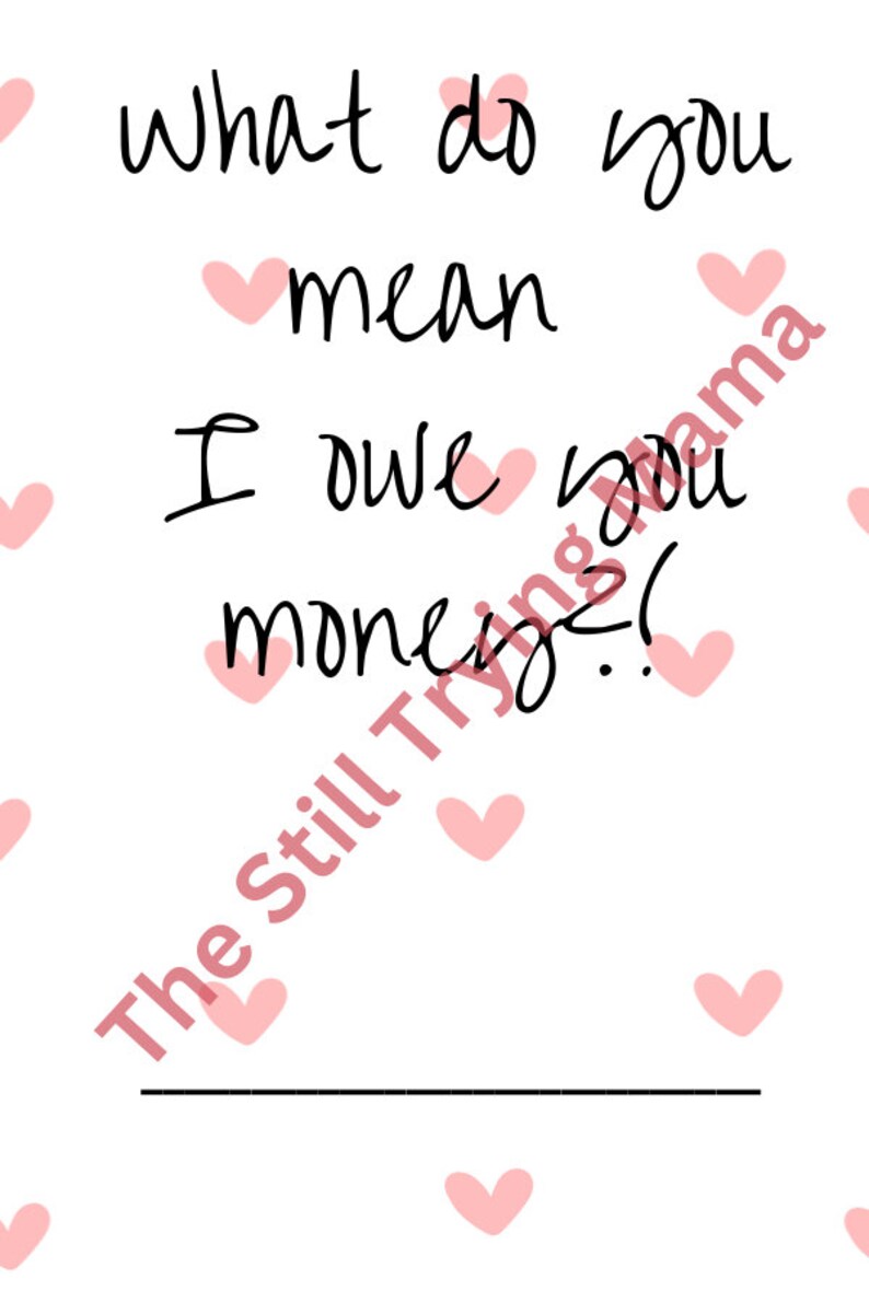 Mini IOU Slips | Digital Download | for Cash Envelopes | for Savings ...