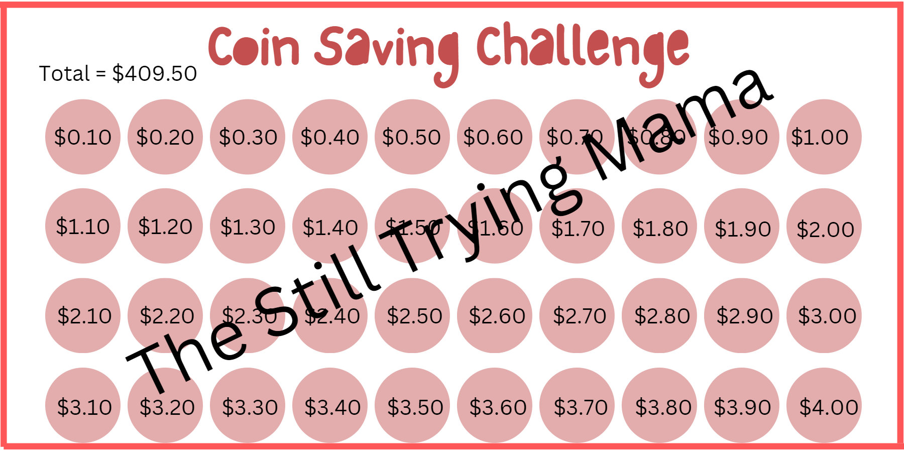 Coin Savings Challenge | A6 Printable | Budget Binder | Money Challenge ...